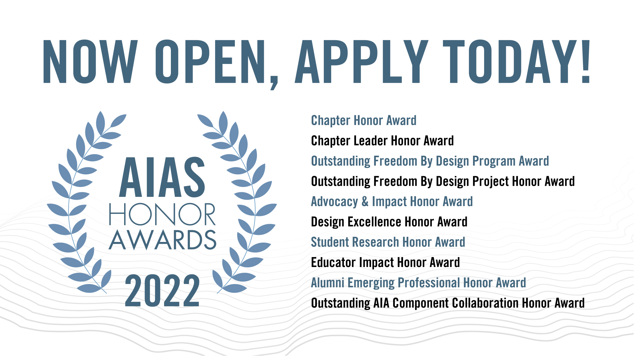 Apply for the 2022 Honor Awards! - AIAS
